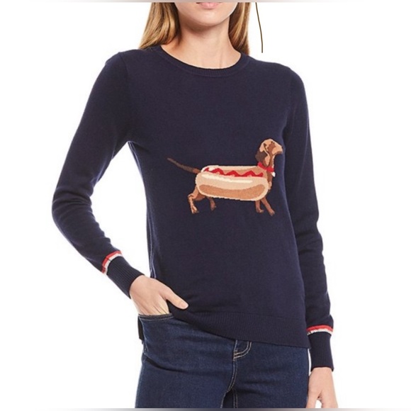 Joules | Sweaters | Joules Miranda Hot Dog Dachshund Intarsia Sweater ...